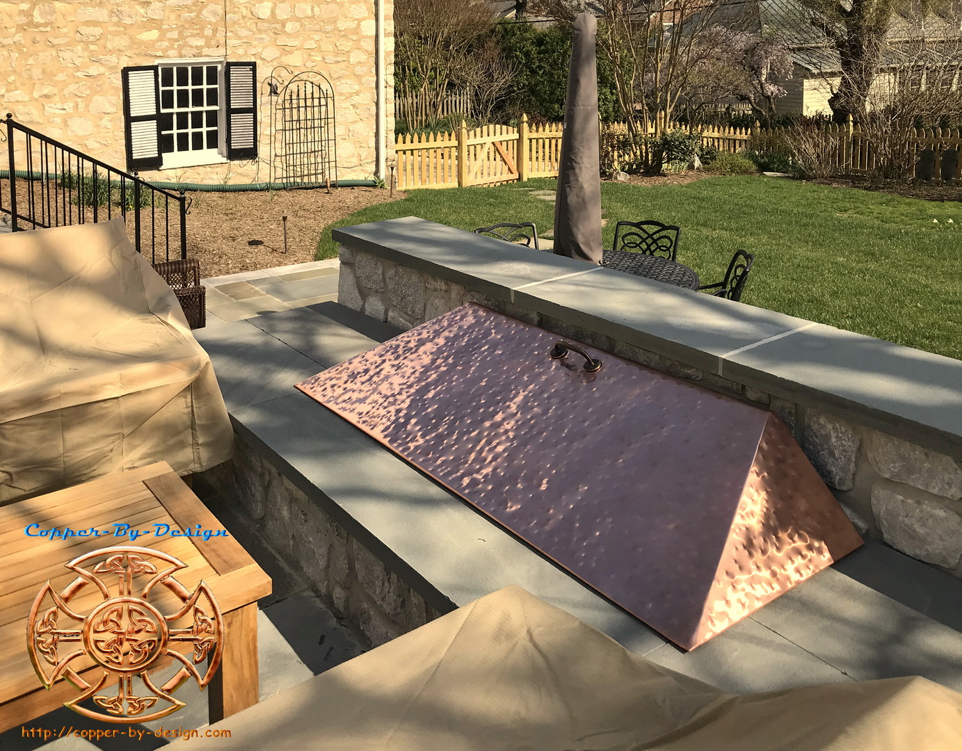CBD's Copper Fire Pit Cover Price & Photo page